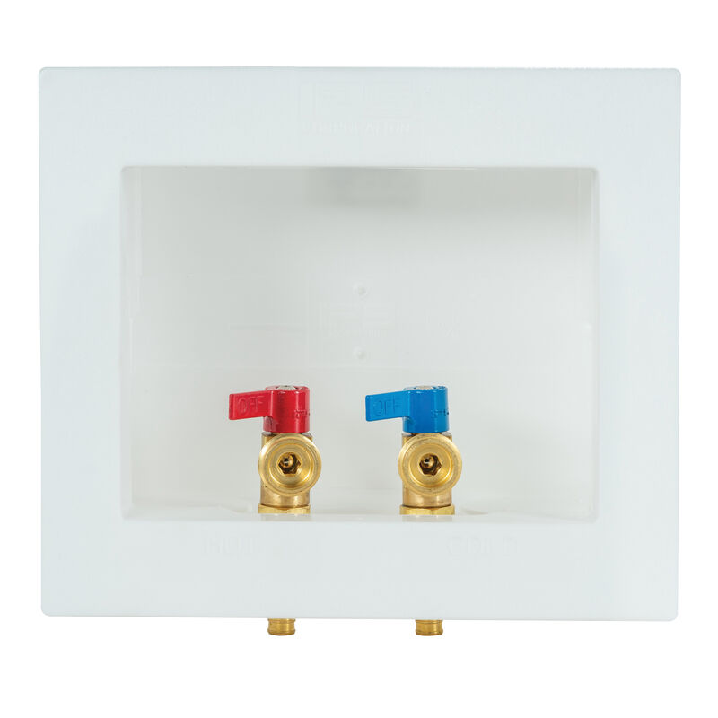 IPS 82057 W2702-CP 1/2 PEX DUAL DRAIN WASHING MACHINE OUTLET BOX WITH ...