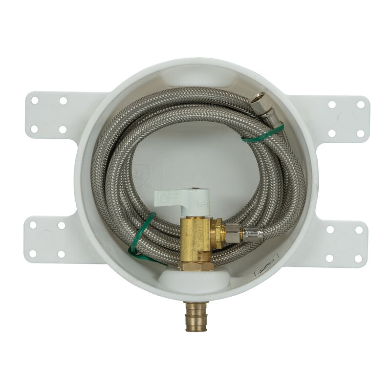 IPS 88487 AB9811CP 1/2 WIRSBO ROUND ICE MAKER OUTLET BOX WITH BRASS ...