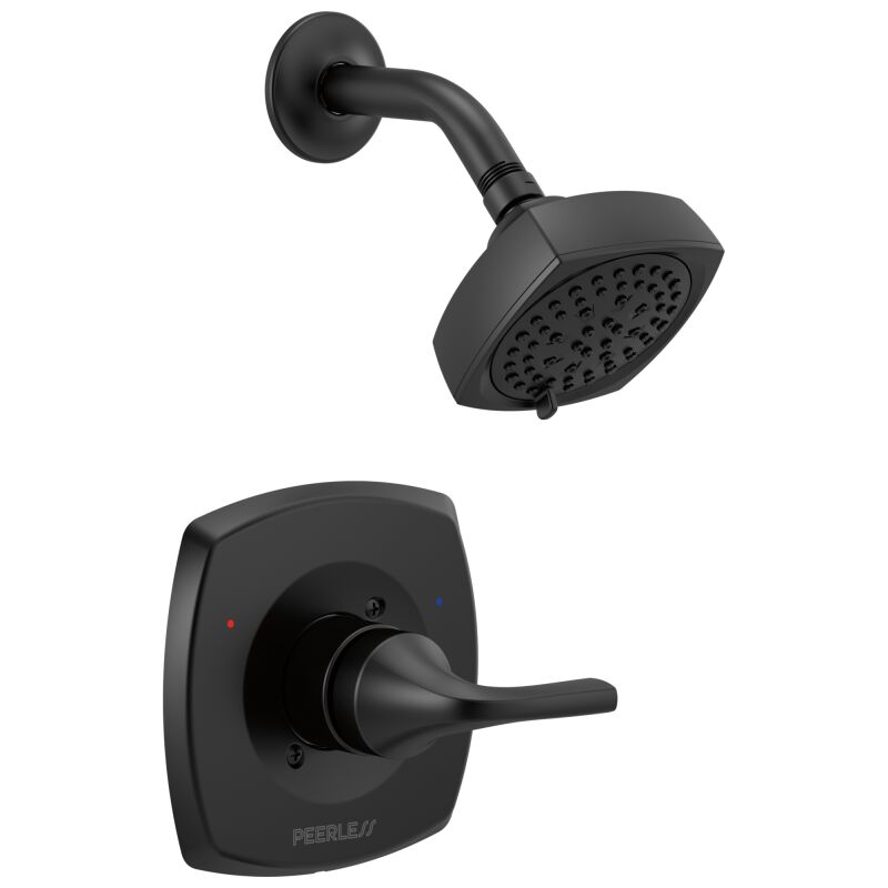 Peerless PTT14235-BL Parkwood Matte Black 1.5 GPM Single Lever Handle ...