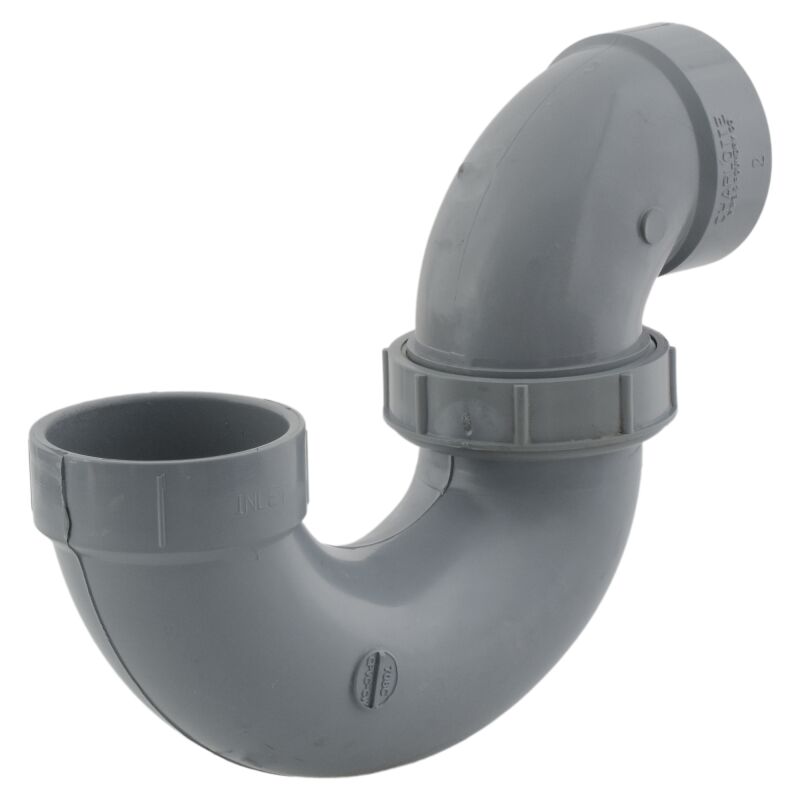 CHEMDRAIN 2 HXH CPVC CHEMDRAIN AW708PC P-TRAP WITH UNION AND PLASTIC ...