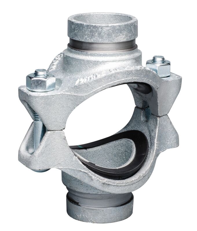 VICTAULIC 4X2-1/2 MECH TEE 920 E GASKET GALVANIZED FEM NPT 114.3X73MM ...