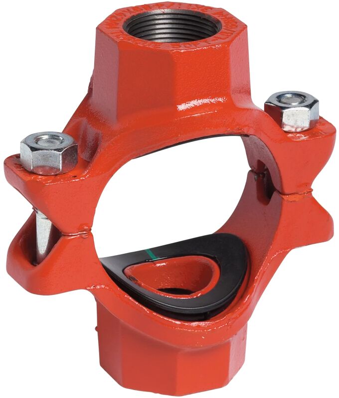 VICTAULIC 3X1/2 MECH TEE 920N E GASKET PAINTED NPT FEM 88.9X21.3MM/ 1/2 ...