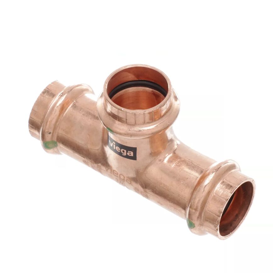 VIEGA 77382 1/2X1/2X3/4 PRESS PROPRESS COPPER TEE LEAD FREE at Heieck ...