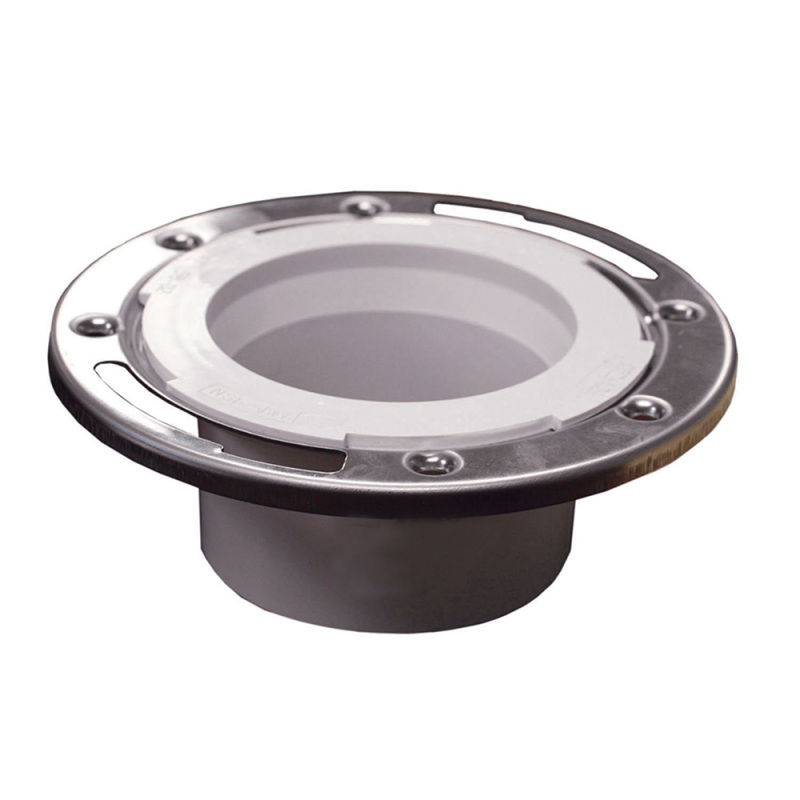 JONES-STEPHENS C57-134 3X4 PVC PLUMBFIT CLOSET FLANGE WITH STAINLESS ...