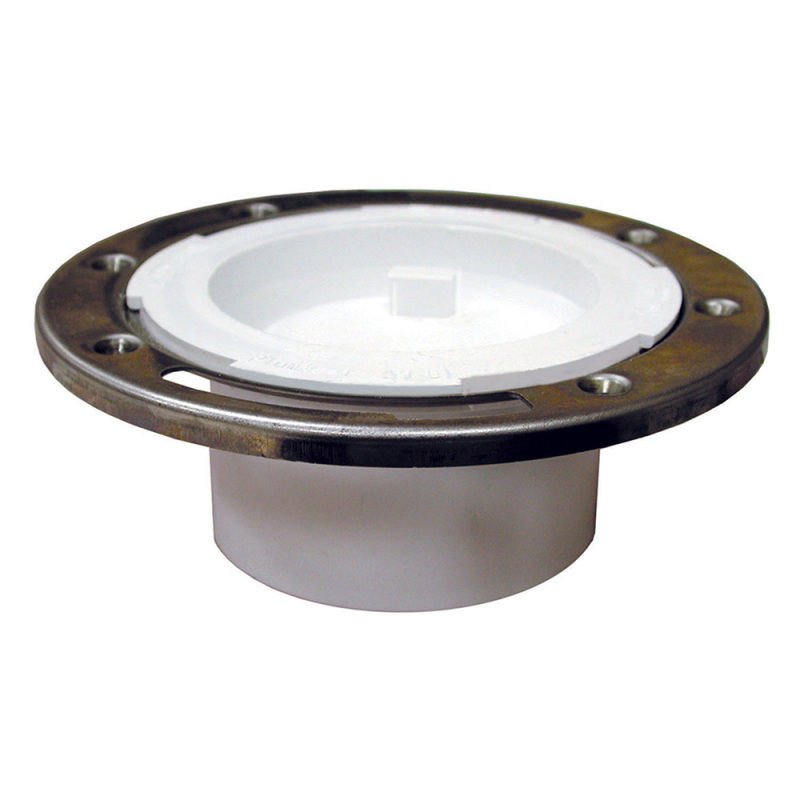 JONES-STEPHENS C57-034 3X4 PVC PLUMBFIT CLOSET FLANGE WITH STAINLESS ...