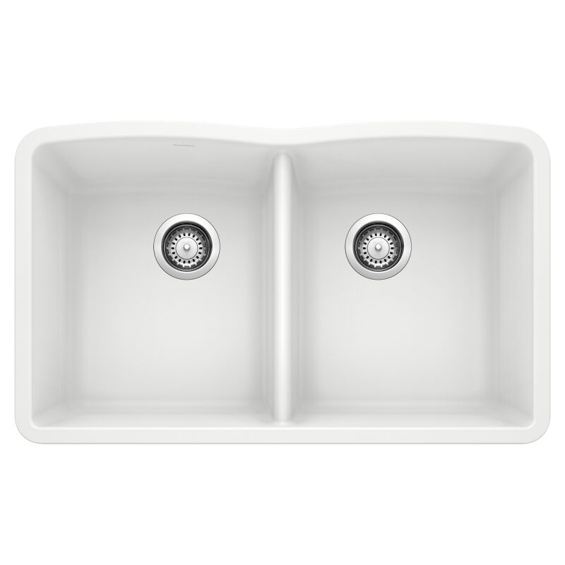 Blanco 440185 Diamond White 32 x 19 1/4in Double Basin Undermount ...