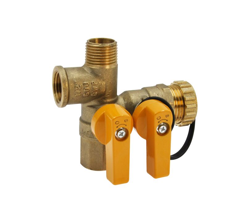 EVERFLOW EXPM4012-NL 1/2 IN MIP X FIP X FIP X HOSE EXPANSION TANK ...