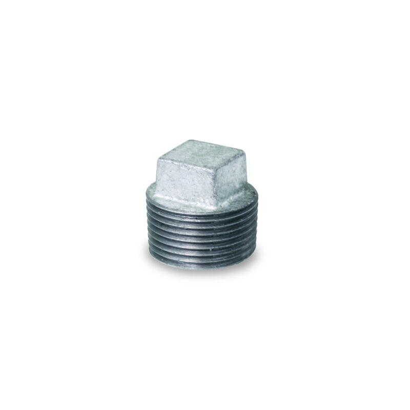 3/4 CLASS 150 THRD GALVANIZED MALLEABLE IRON CORED SQUARE HEAD PLUG ...
