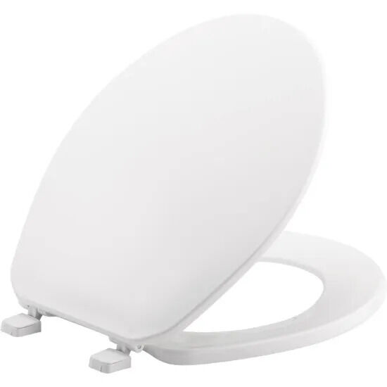 MAINLINE ML70000 WHITE ROUND PLASTIC CLOSED FRONT TOILET SEAT WITH ...